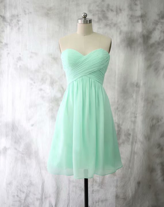 Mint Green Mini Chiffon Homecoming Dresses Short Mini Women Evening ...