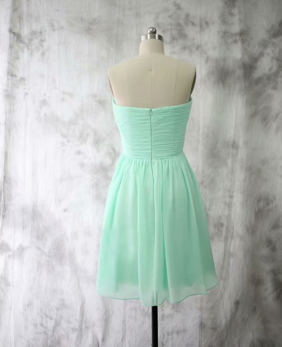 Mint Green Mini Chiffon Homecoming Dresses Short Mini Women Evening ...