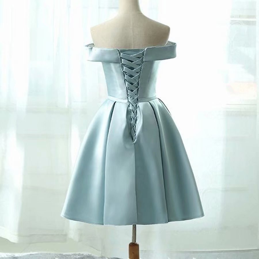 Fashion Short Prom Dresses 2018 Strapless Vintage Light Blue Dress For ...